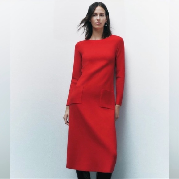 Zara | Dresses | Zara Knit Midi Dress | Poshmark